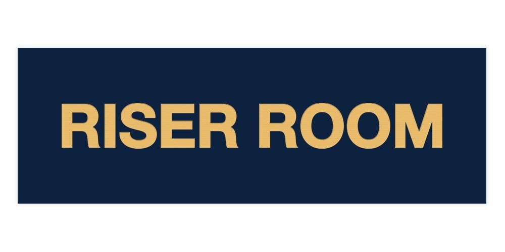 Basic Riser Room Sign (Navy Blue/Gold) - Large - Walmart.com