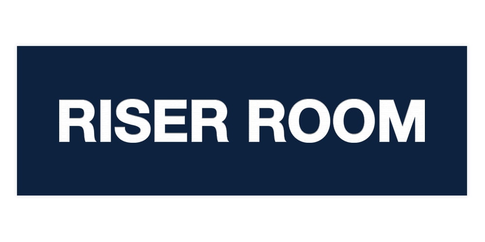 Basic Riser Room Sign (Navy Blue / White) - Small - Walmart.com