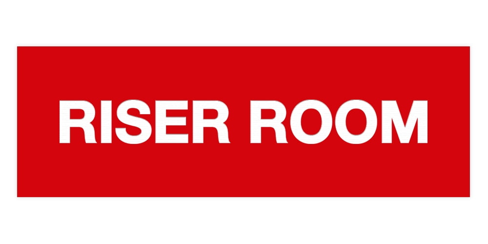 Basic Riser Room Sign (Red) - Small - Walmart.com