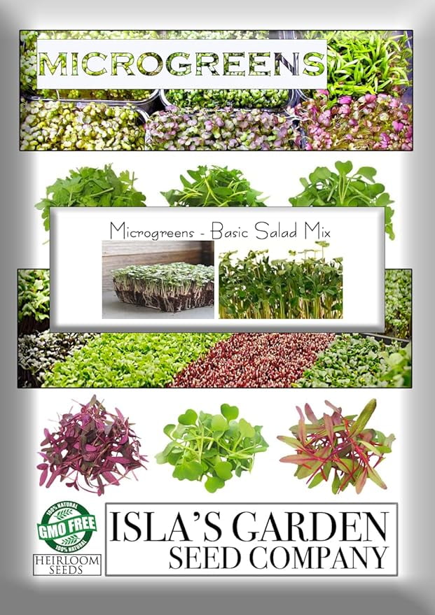 Basic Salad Mix Microgreens Seeds for Planting, 300+ Heirloom Seeds ...