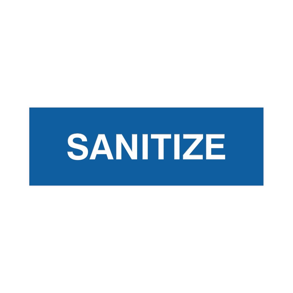Basic Sanitize Sign (Blue) - Large - Walmart.com