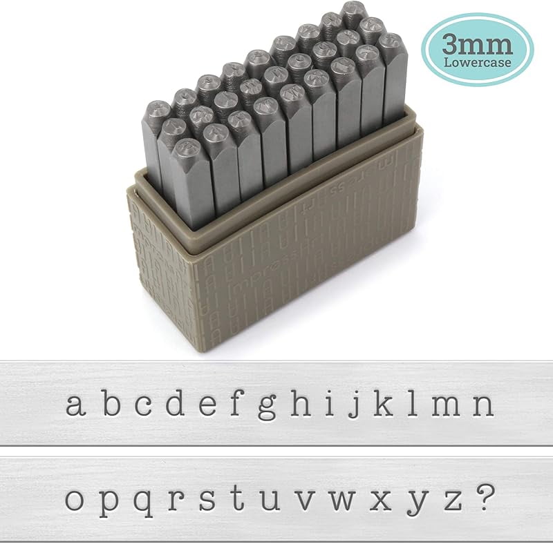 Basic Sans Serif 3mm Uppercase Metal Letter Set for Metal Stamping ...