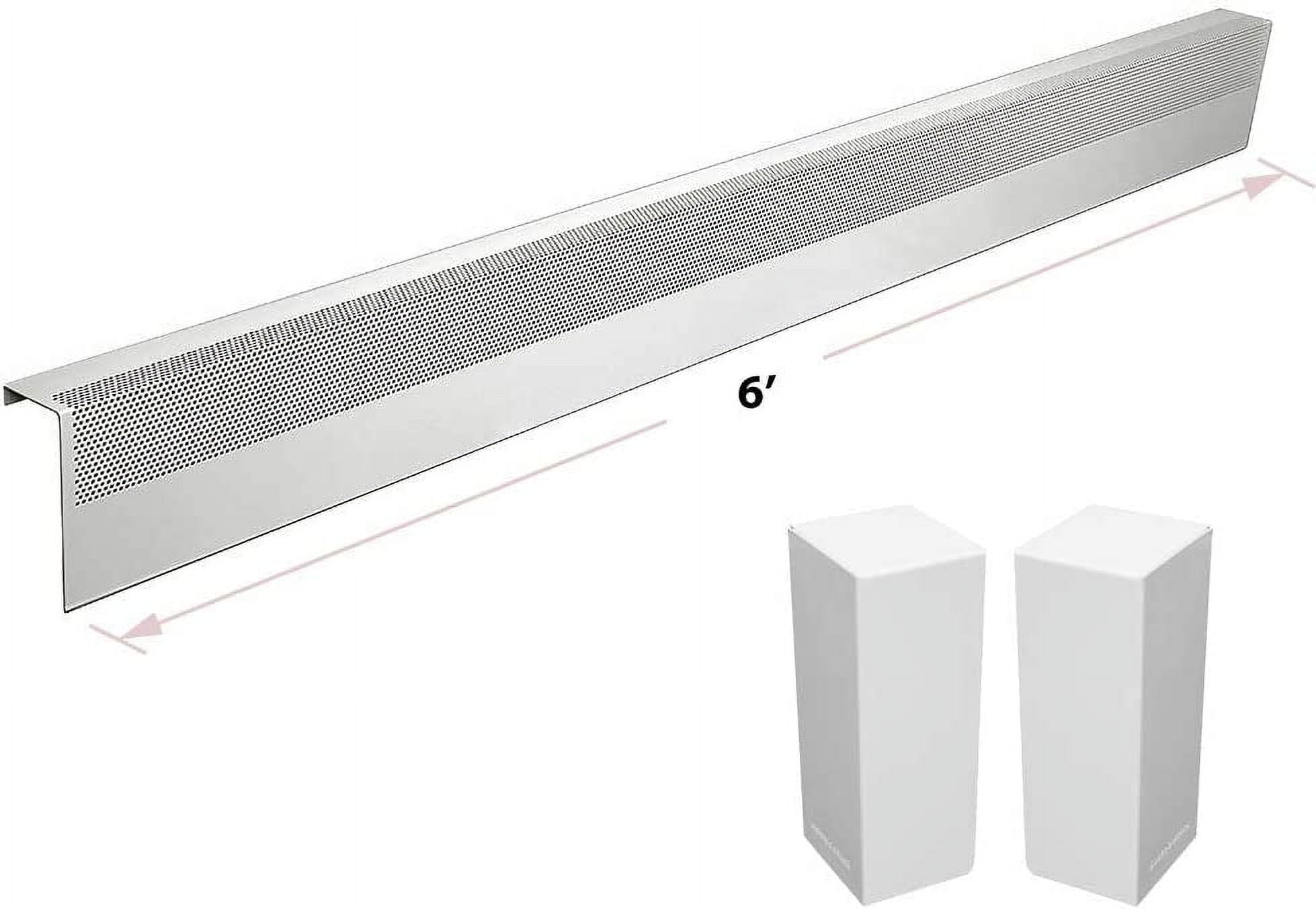 Basic Series 6 ft Galvanized Steel Easy Slip-On Baseboard Heater Cover ...