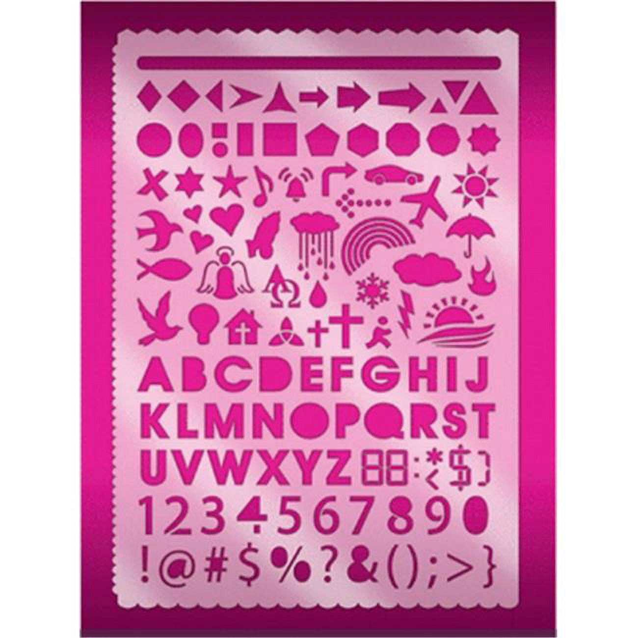 Basic Shapes Block Lettering Pink 8 x 6 Acrylic Inspirational ...