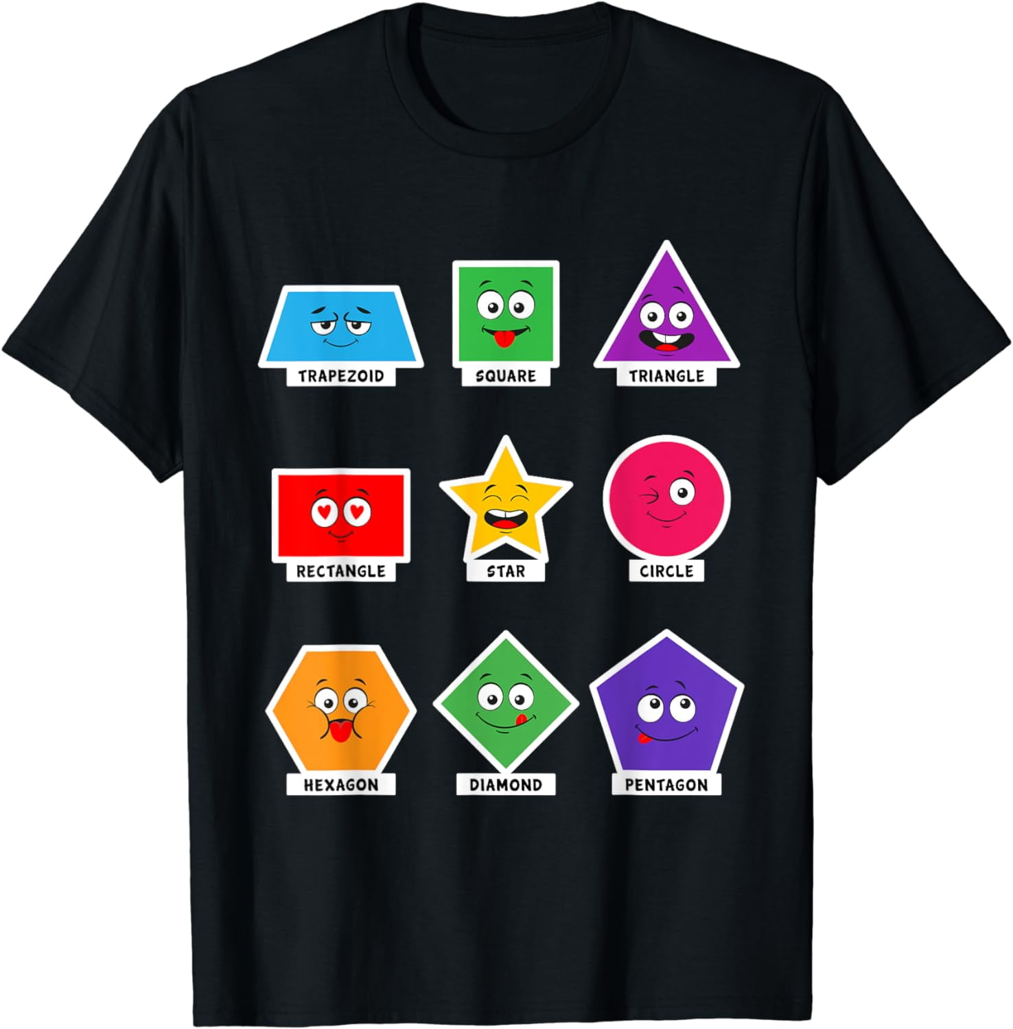 Basic Shapes for Kids, Toddlers and Preschoolers, Learning T-Shirt ...
