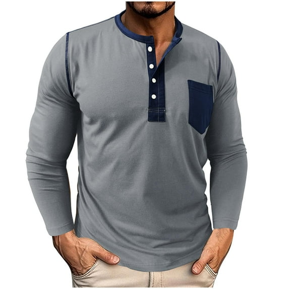 Basic Shirts for Men with Pocket Lightweight Long Sleeve Sweatshirts ...