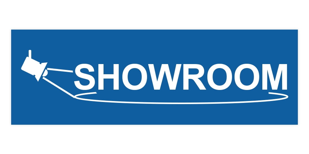 Basic Showroom Sign (Blue) - Small - Walmart Business Supplies