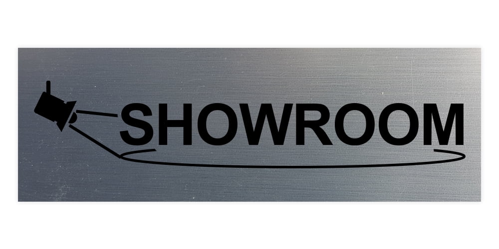 Basic Showroom Sign (Brushed Silver) - Large - Walmart.com