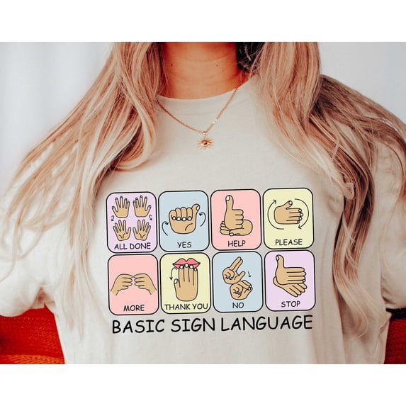 Basic Sign Language Shirt Sign Language Shirt ASL Shirt Speech ...