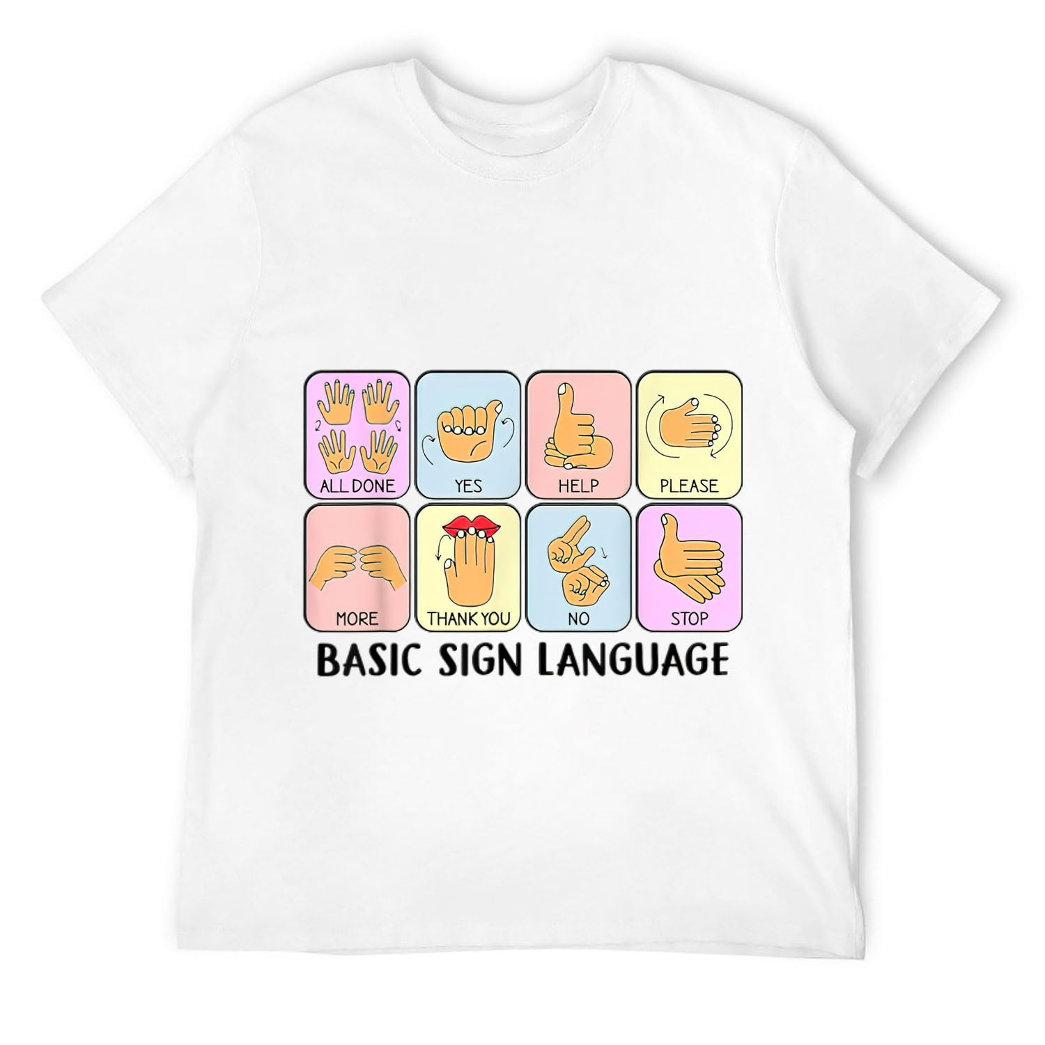 Basic Sign Language Speech Therapist SLP Pathologist Outfit T-Shirt - Walmart.com