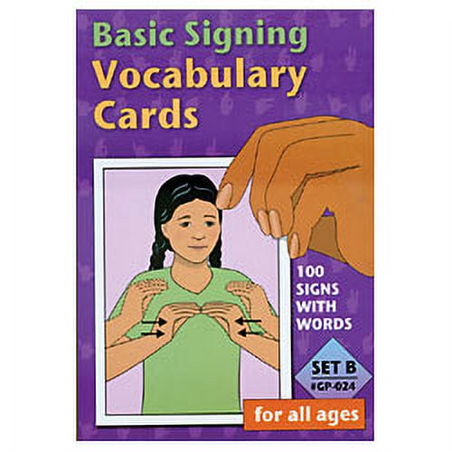 Basic Signing Vocabulary Cards - Set B -100 Cards - Walmart.com