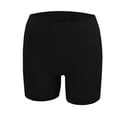 Basic Solid High Waist Seamless Safety Boyshort, Nylon Soft Stretch ...