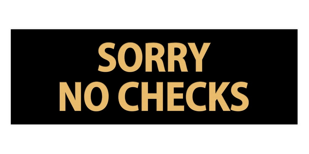 Basic Sorry No Checks (Black Gold) - Large - Walmart.com