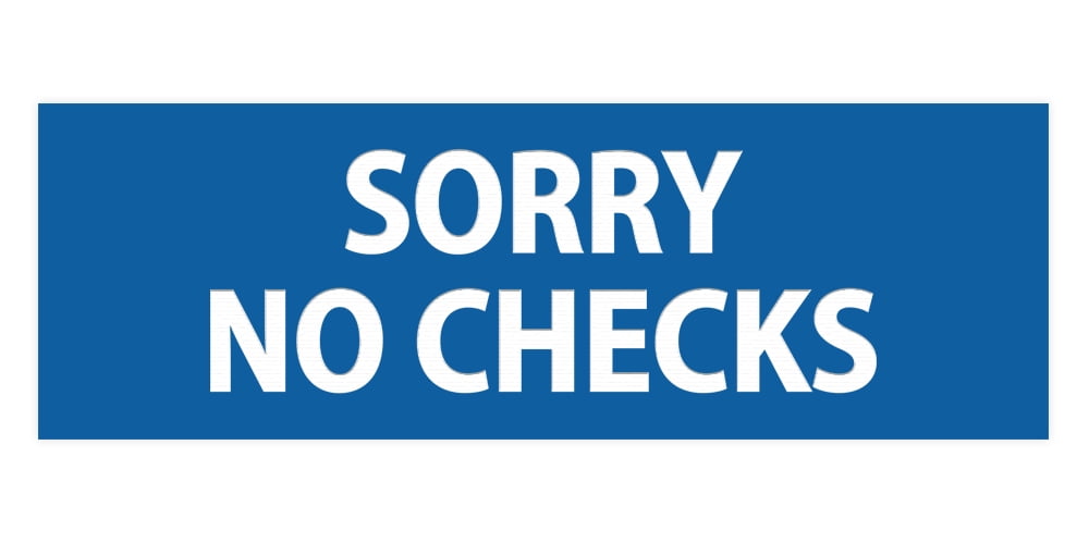 Basic Sorry No Checks (Blue) - Large - Walmart.com