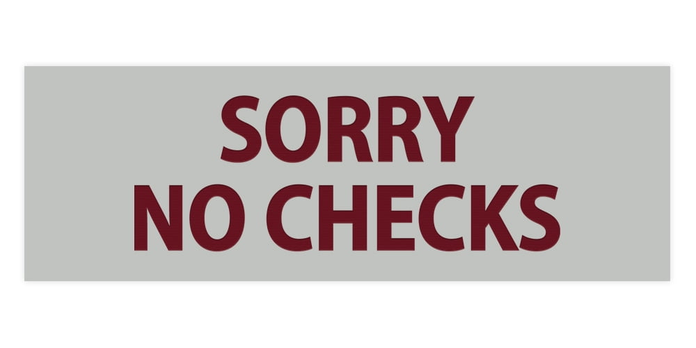 Basic Sorry No Checks (Light Grey / Burgundy) - Large - Walmart.com