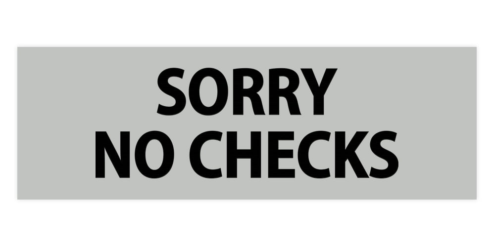 Basic Sorry No Checks (Lt Gray) - Medium - Walmart.com