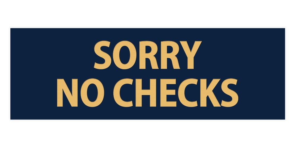 Basic Sorry No Checks (Navy Blue/Gold) - Medium - Walmart.com