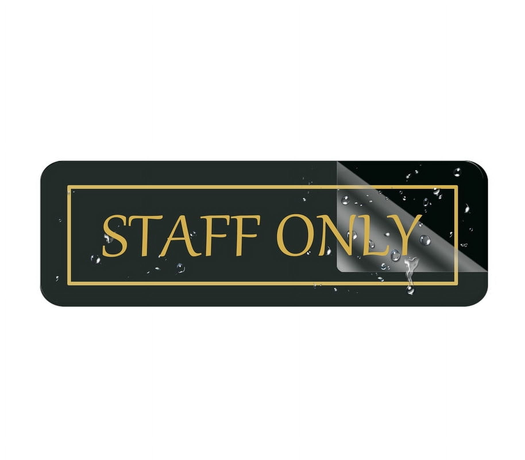 Basic Staff Only Sign Acrylic Plastic Sign With Symbols Self-Adhesive ...