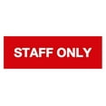 Basic Staff Only Sign (Red) - Large - Walmart.com
