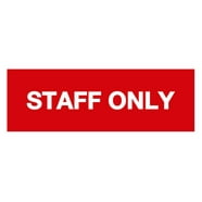 Square Staff Only Sign (Black) - Large - Walmart.com