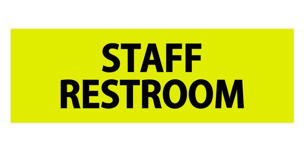 Basic Staff Restroom (Yellow / Black) - Large - Walmart.com