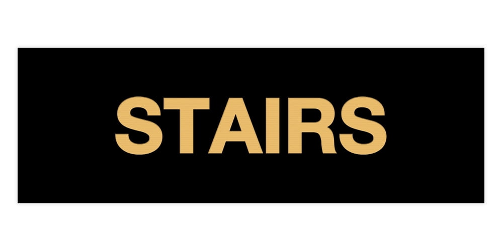 Basic Stairs Sign (Black Gold) - Large - Walmart.com