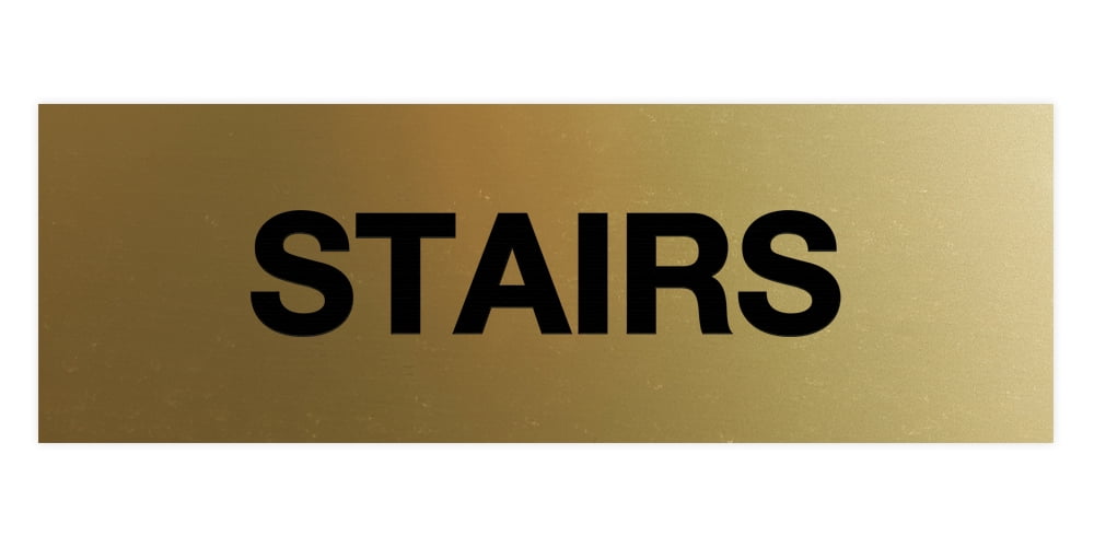 Basic Stairs Sign (Brushed Gold) - Medium - Walmart.com