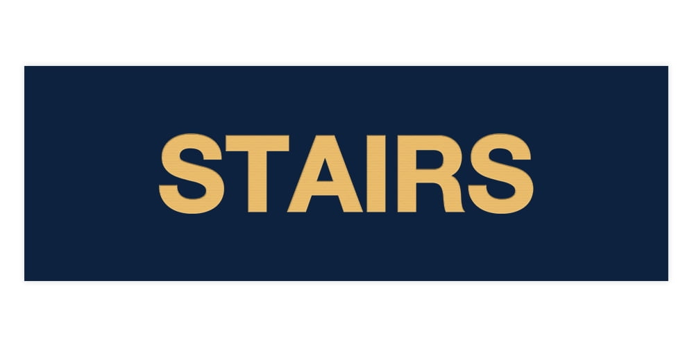 Basic Stairs Sign (Navy Blue/Gold) - Medium - Walmart.com
