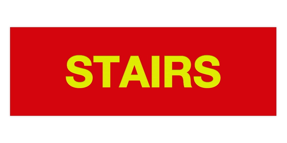 Basic Stairs Sign (Red/Yellow) - Medium - Walmart.com