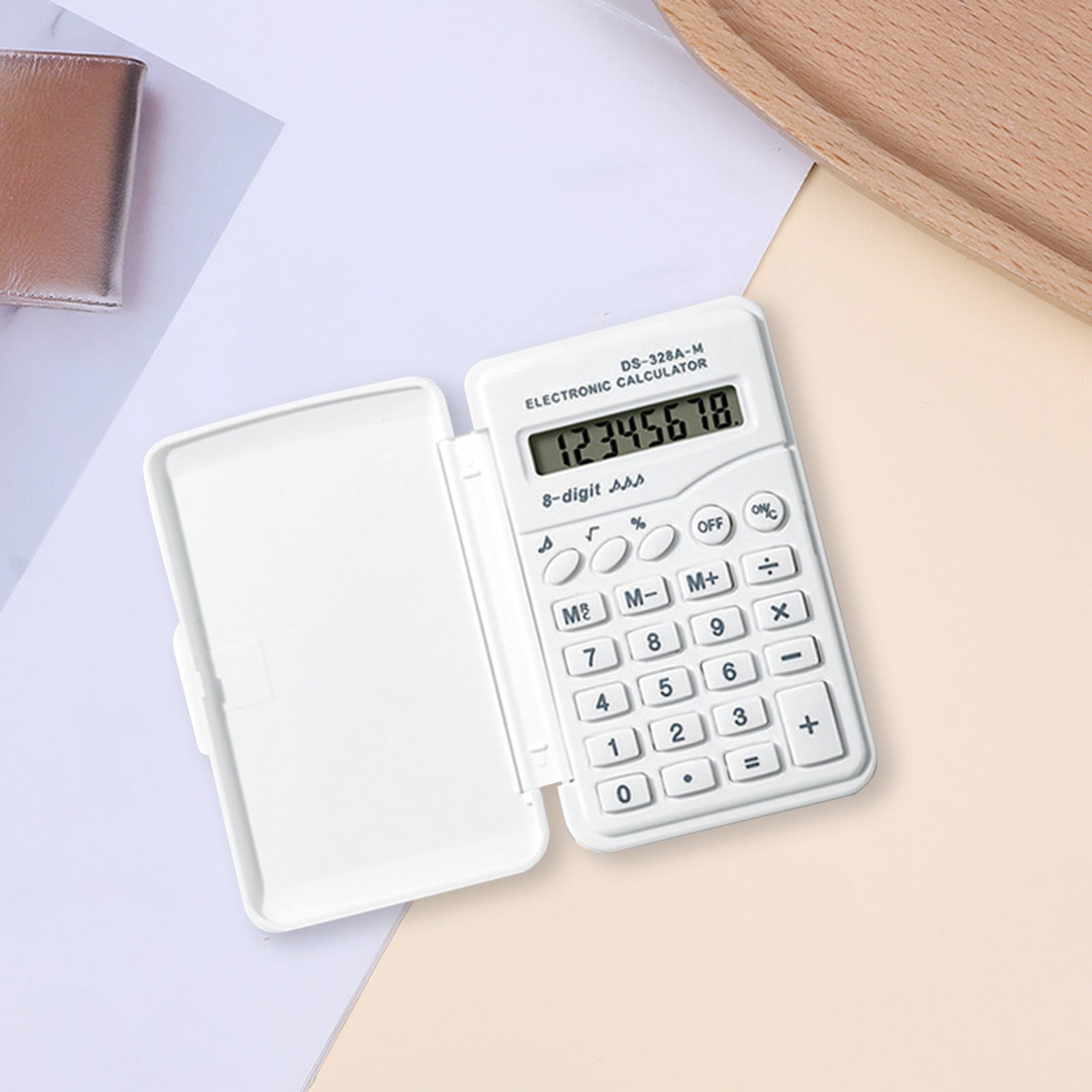 Basic Standard Calculators with Cover Small Digital Desktop Calculator ...