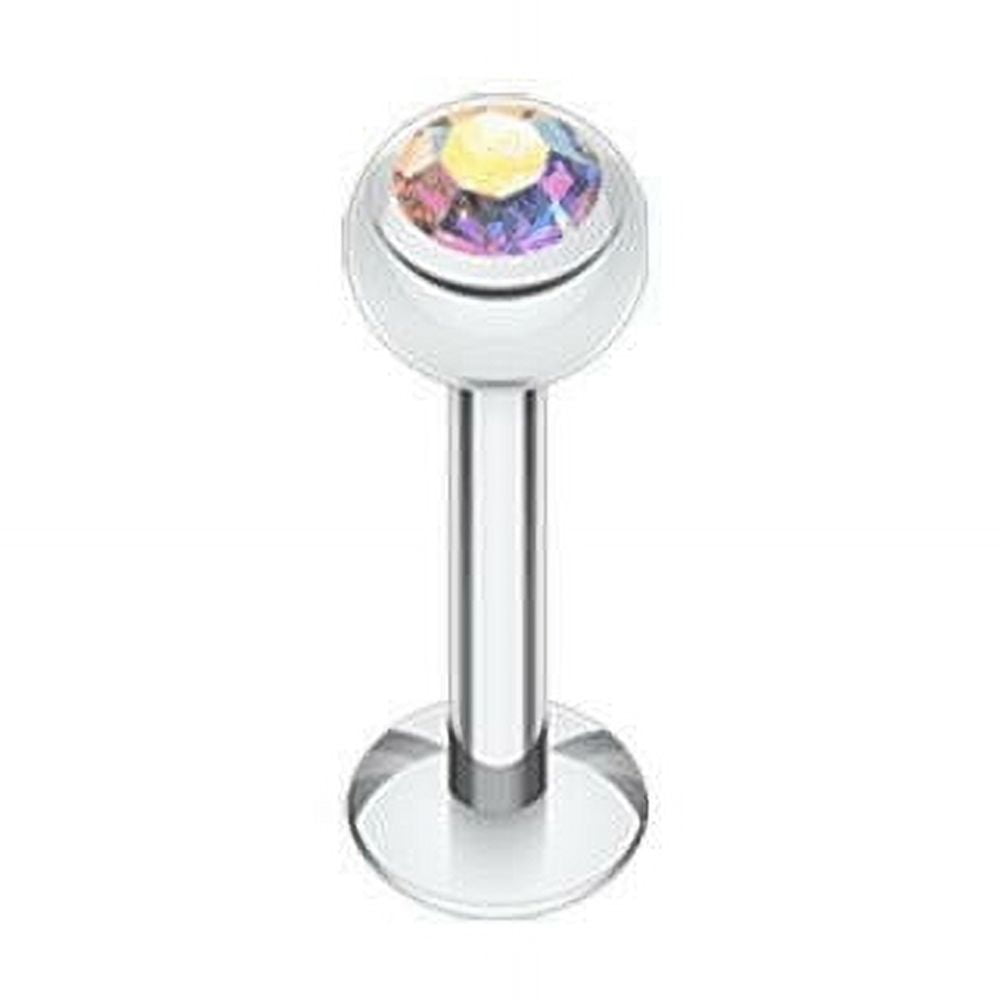 Basic Steel Gem Ball Labret - Walmart.com