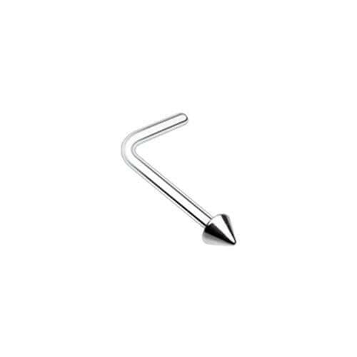 Basic Steel Spike L-Shape Nose Ring - Walmart.com