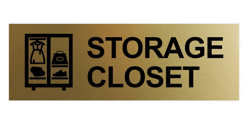 Basic Storage Closet Sign (Brushed Gold) - Large - Walmart.com