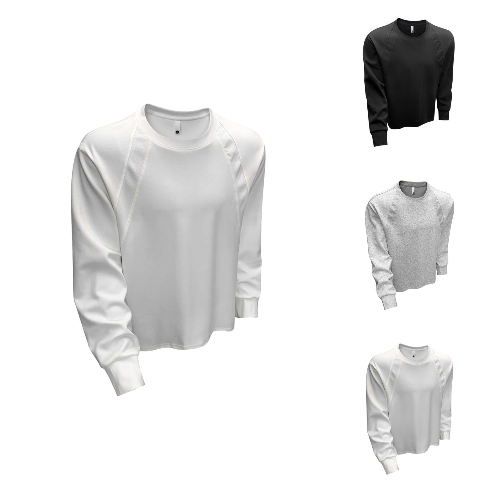 Basic Sweatshirts for Men Women 2025 Fall Long Sleeve Casual Plain ...