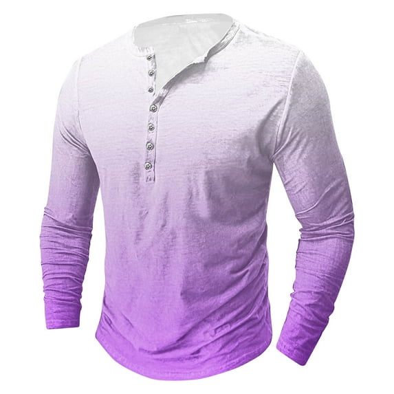 Basic T Shirts for Men Oversized Tops Henley Long Sleeve Workout ...