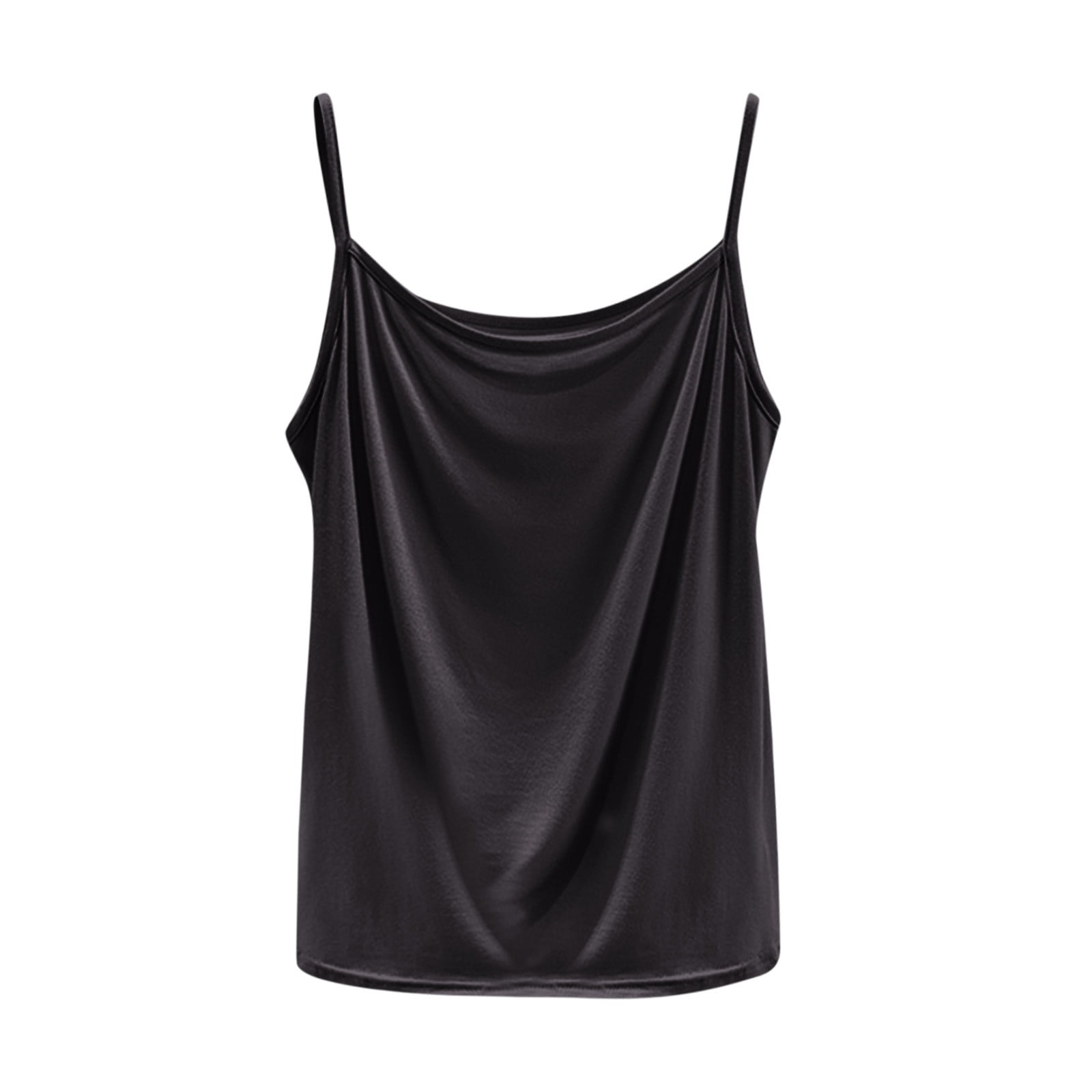 Basic Tank Tops For Women Sevevn Women's Round Neck Vest Thin Solid Sleeveless Bottom Shirt Slim ...