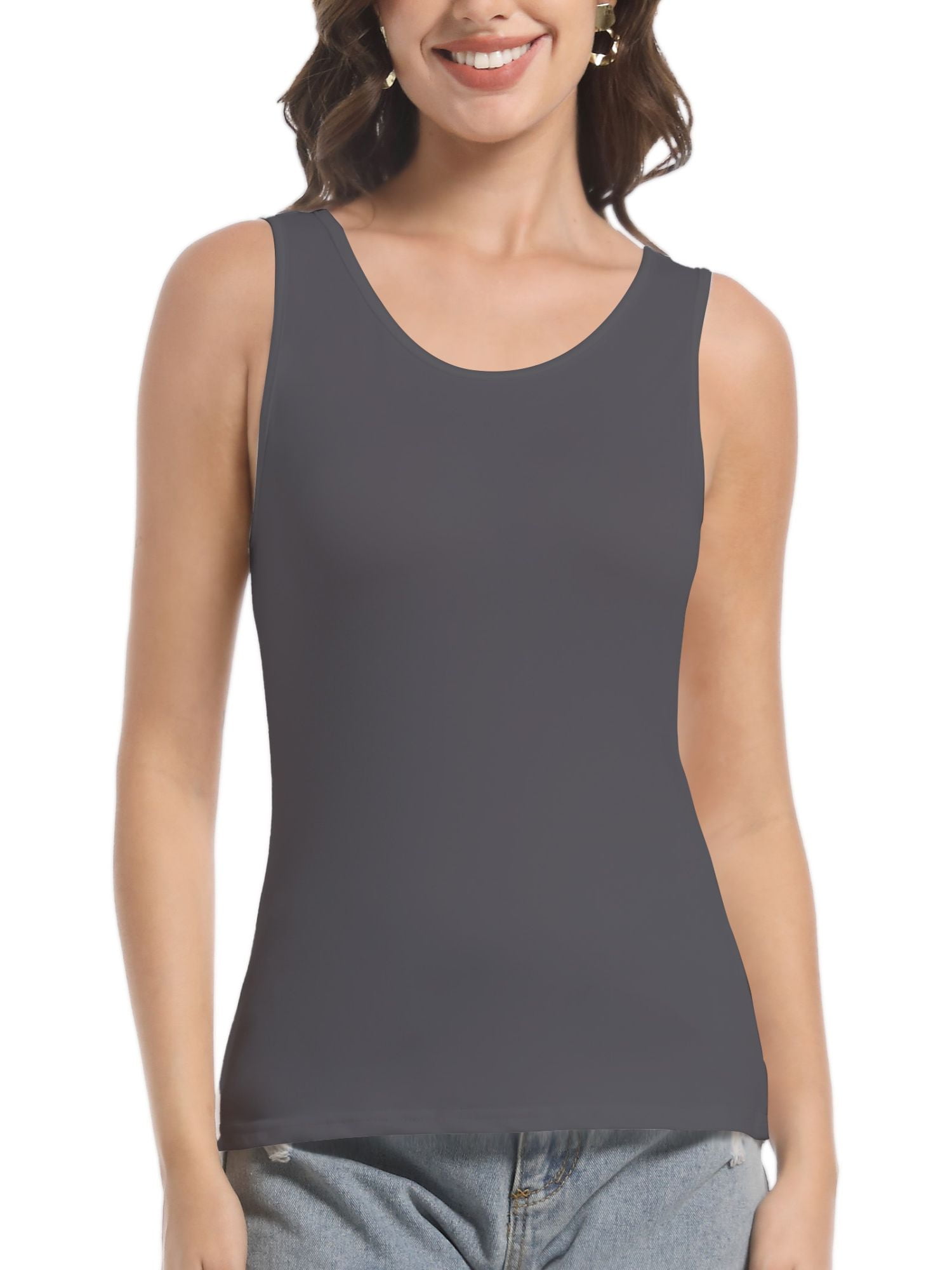 Basic Tank Tops for Women Undershirt Tank Top Sleeveless Under Shirts ...