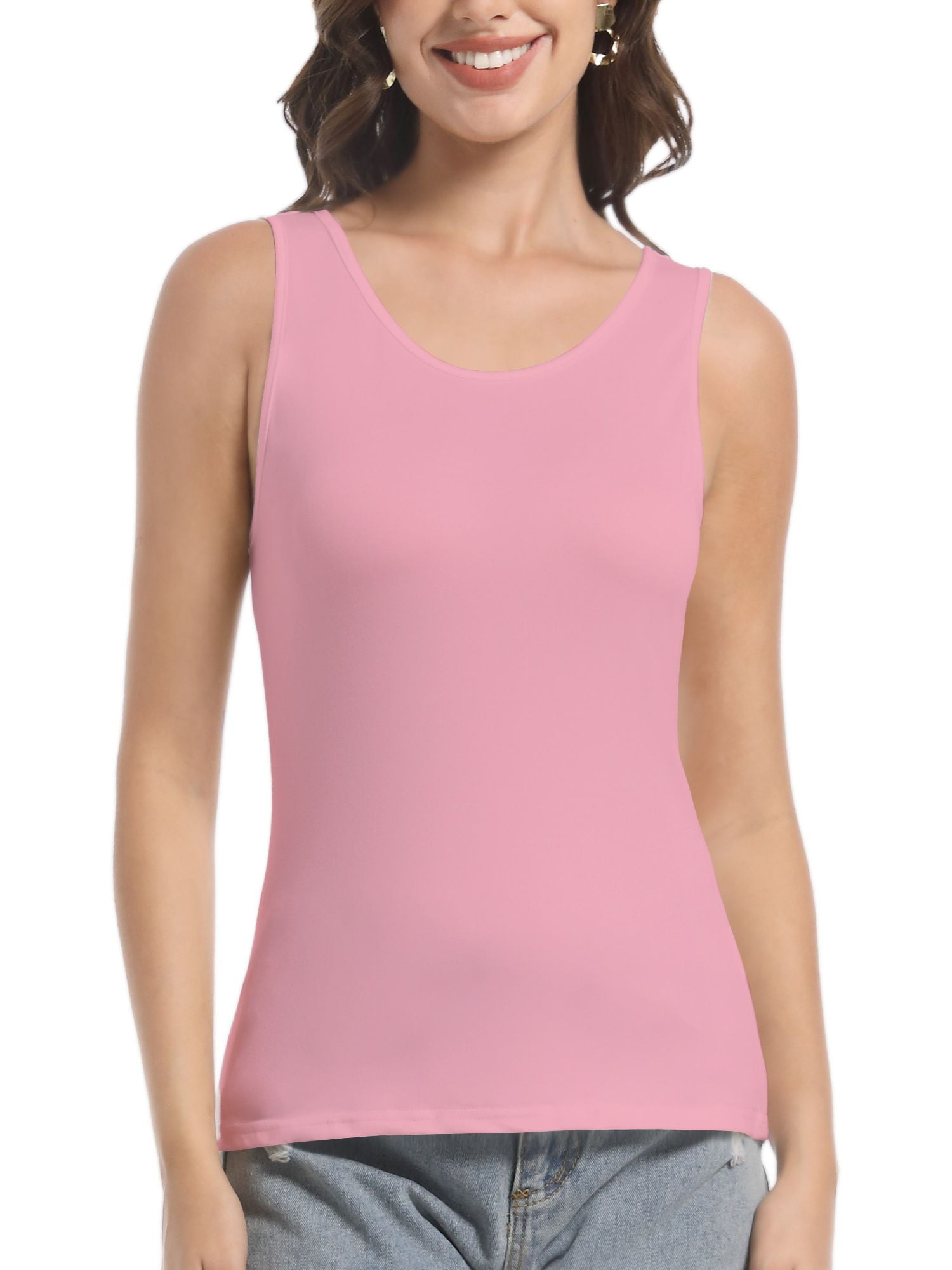 Basic Tank Tops for Women Undershirt Tank Top Sleeveless Under Shirts ...
