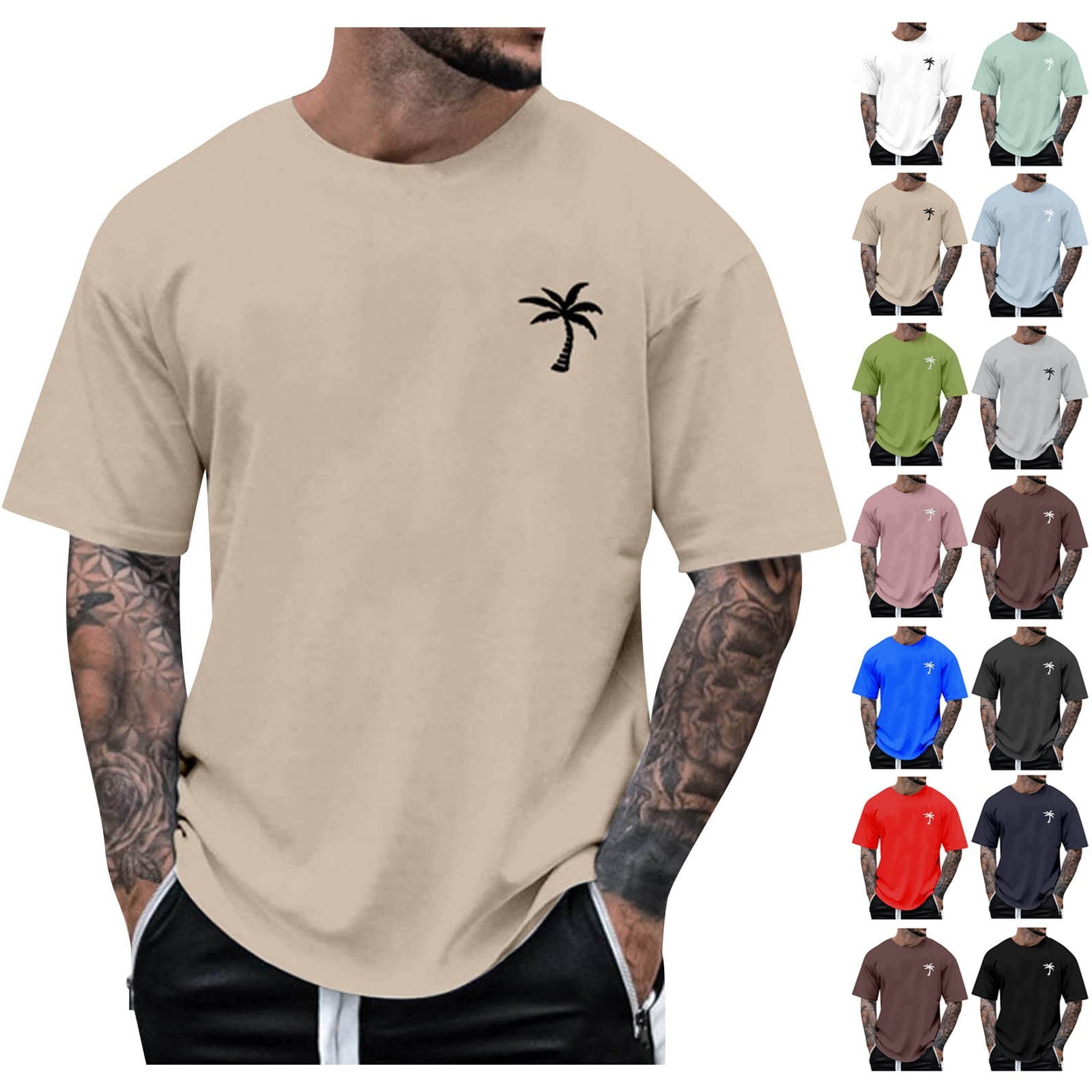 Basic Tees for Men, Solid Color Shirts for Men, Mens Personalised ...