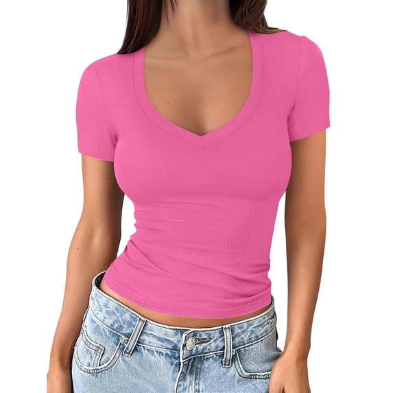 Basic Tees for Women Travel Clothes for Women Summer Blouses for Women ...