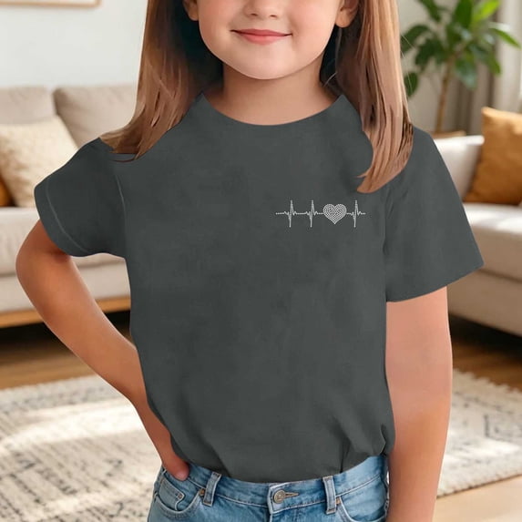 Basic Tees for Kids Age 1-60 Years Classic Crew Neck T-Shirt Casual ...