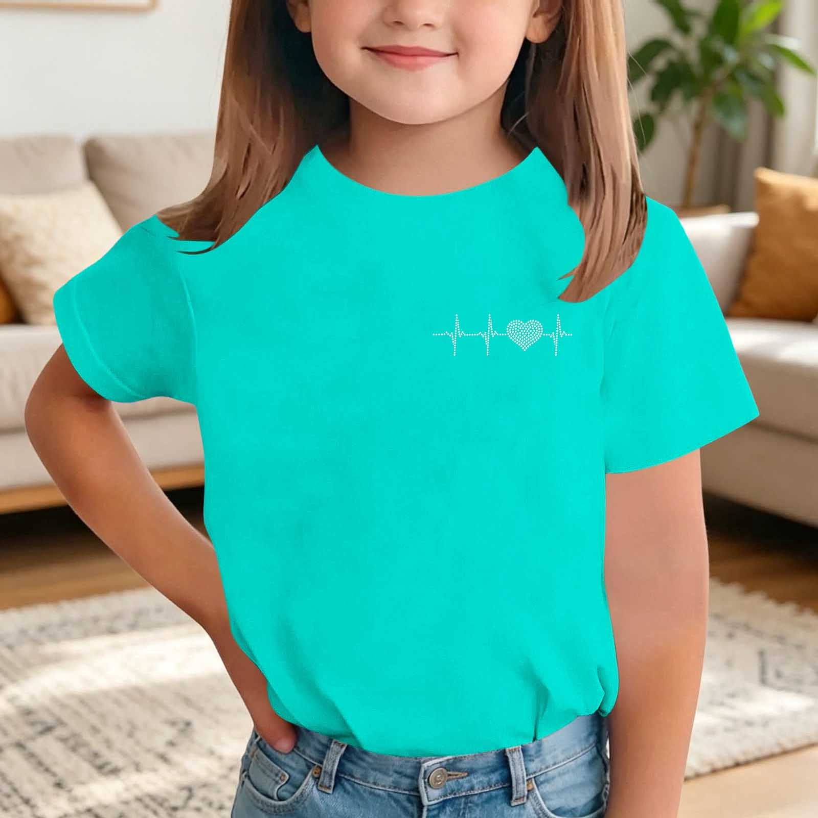 Basic Tees for Kids Age 1-79 Years Classic Crew Neck T-Shirt Casual ...