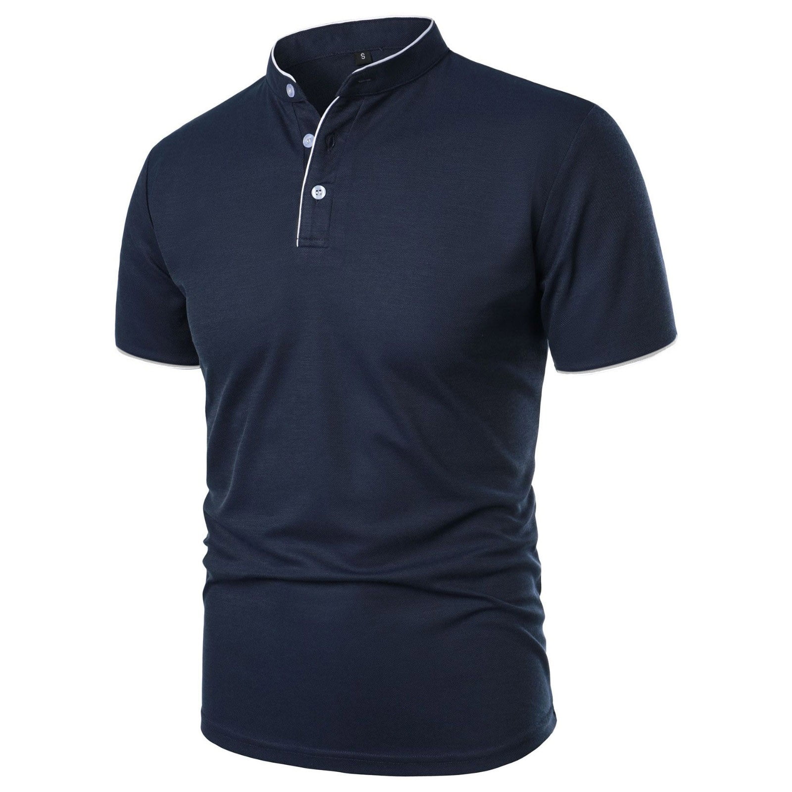Basic Tees for Mens，Men's Classic Henley Summer Tee Top Striped ...