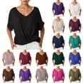 Basic Tees for Women Women Solid V Neck Short Sleeve Elegant Top Light ...