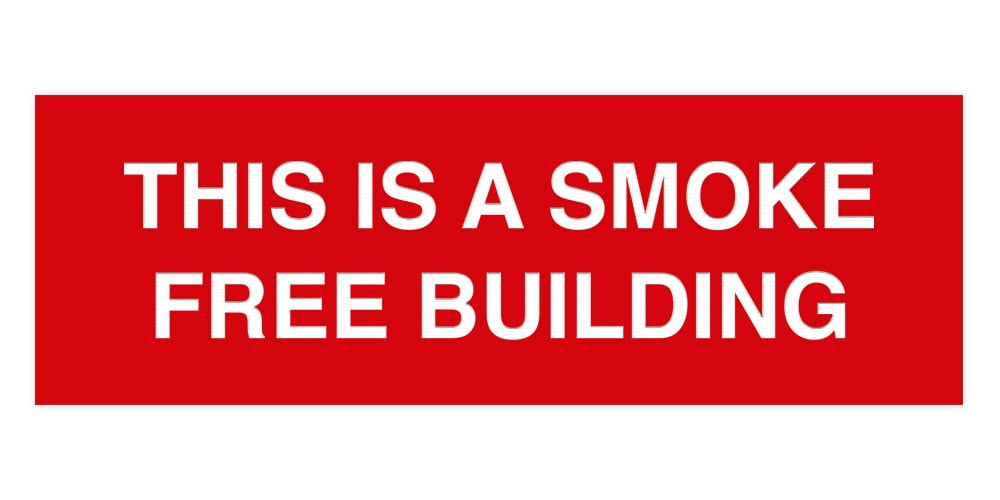 Basic This is A Smoke Free Building Sign (Red) - Large - Walmart ...
