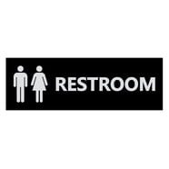 Square Restroom Sign (White) - Large - Walmart.com