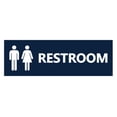Basic Unisex Restroom Sign (Navy Blue / White) - Large - Walmart.com