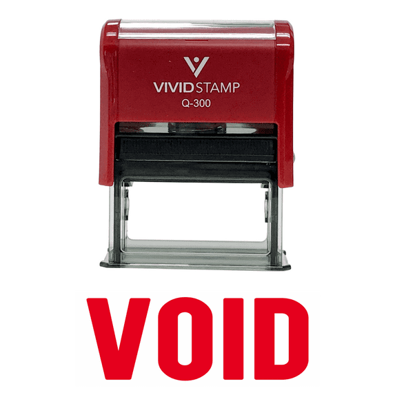 VOID Large Self-Inking Rubber Stamp with Red Ink, Easy Re-ink, Precise ...