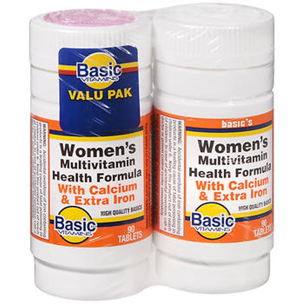 Basic Vitamins Women's Multivitamin Health Formula Tablets - 180 ct ...