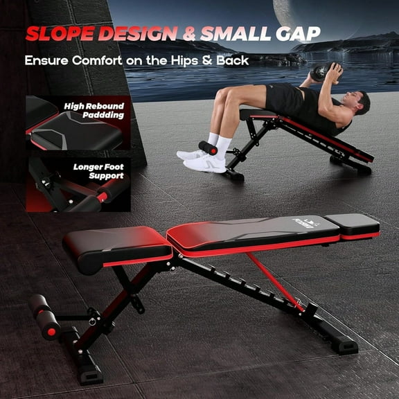 Deltech Fitness Olympic Flat Bench Press, Gym Workout Weight, 750 lbs ...